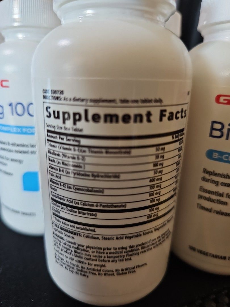 GNC Big 100 B-Complex Formula, Health & Nutrition, Health Supplements, Vitamins & Supplements on ...