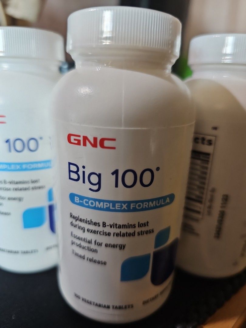GNC Big 100 B-Complex Formula, Health & Nutrition, Health Supplements, Vitamins & Supplements on ...