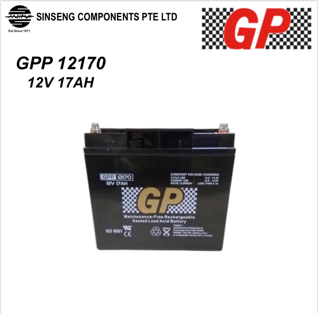 GP Brand 12V 17Ah Rechargeable Sealed Lead Acid Battery[Order Model ...