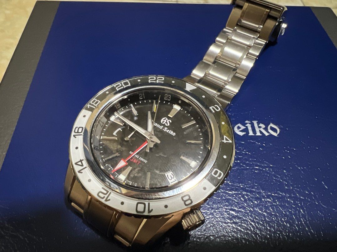 Grand Seiko Spring Drive GMT SBGE277 Cloud Black Dial, Luxury, Watches ...