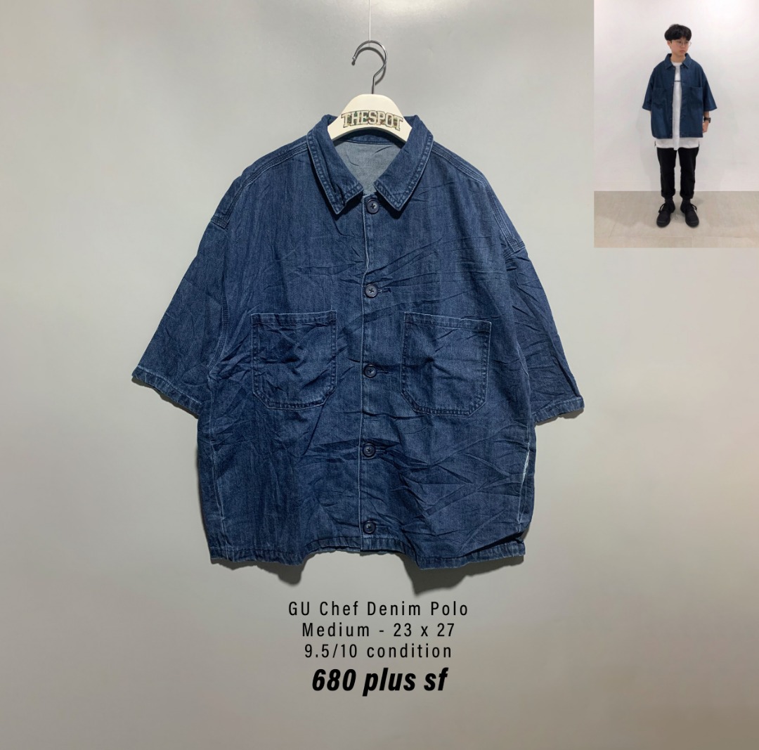 GU Denim Chef Polo, Men's Fashion, Tops & Sets, Tshirts & Polo Shirts ...