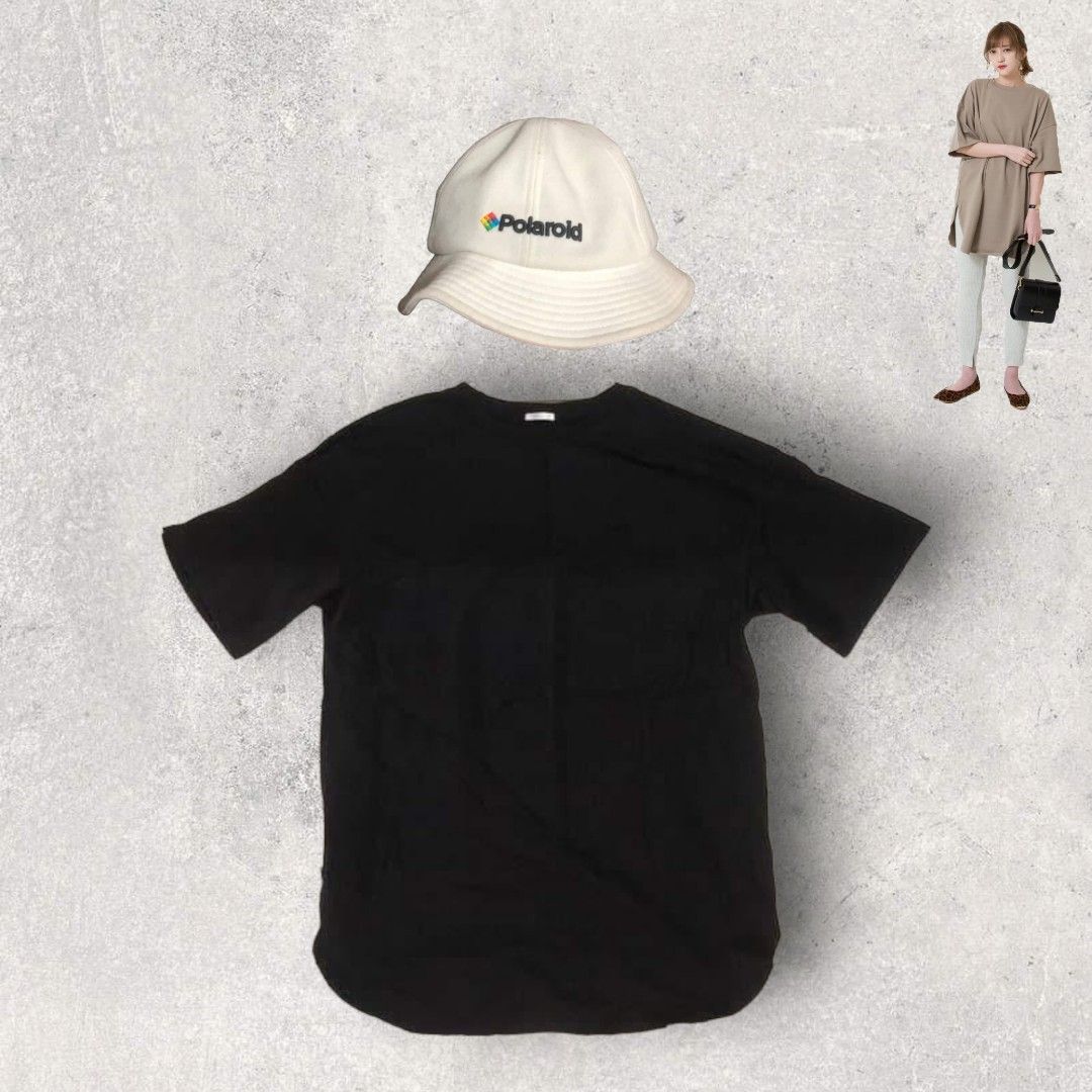 GU HEAVYWEIGHT OVERSIZED TEE HALF SLEEVE, Women's Fashion, Tops, Shirts on Carousell