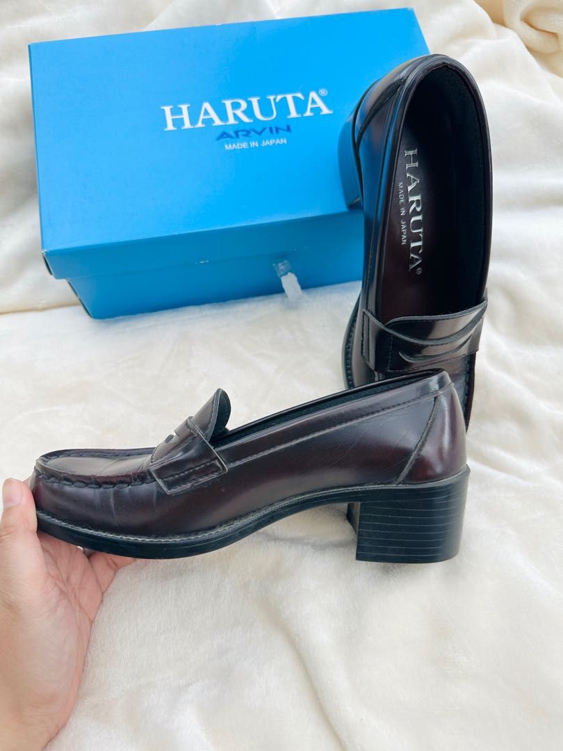 HARUTA LOAFERS WITH HEELS, Women's Fashion, Footwear, Loafers on Carousell