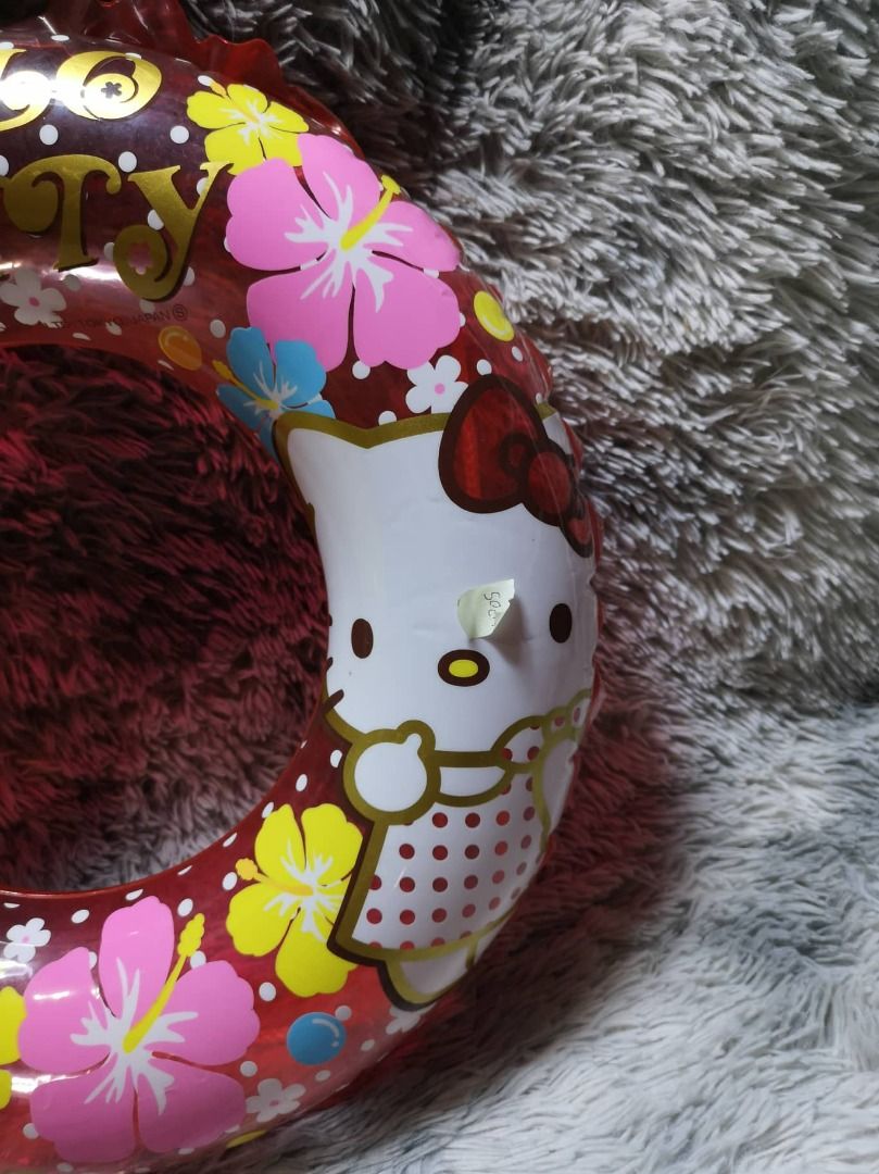 Hello Kitty Floral Kids Rong Pool Floater, Babies & Kids, Bathing ...