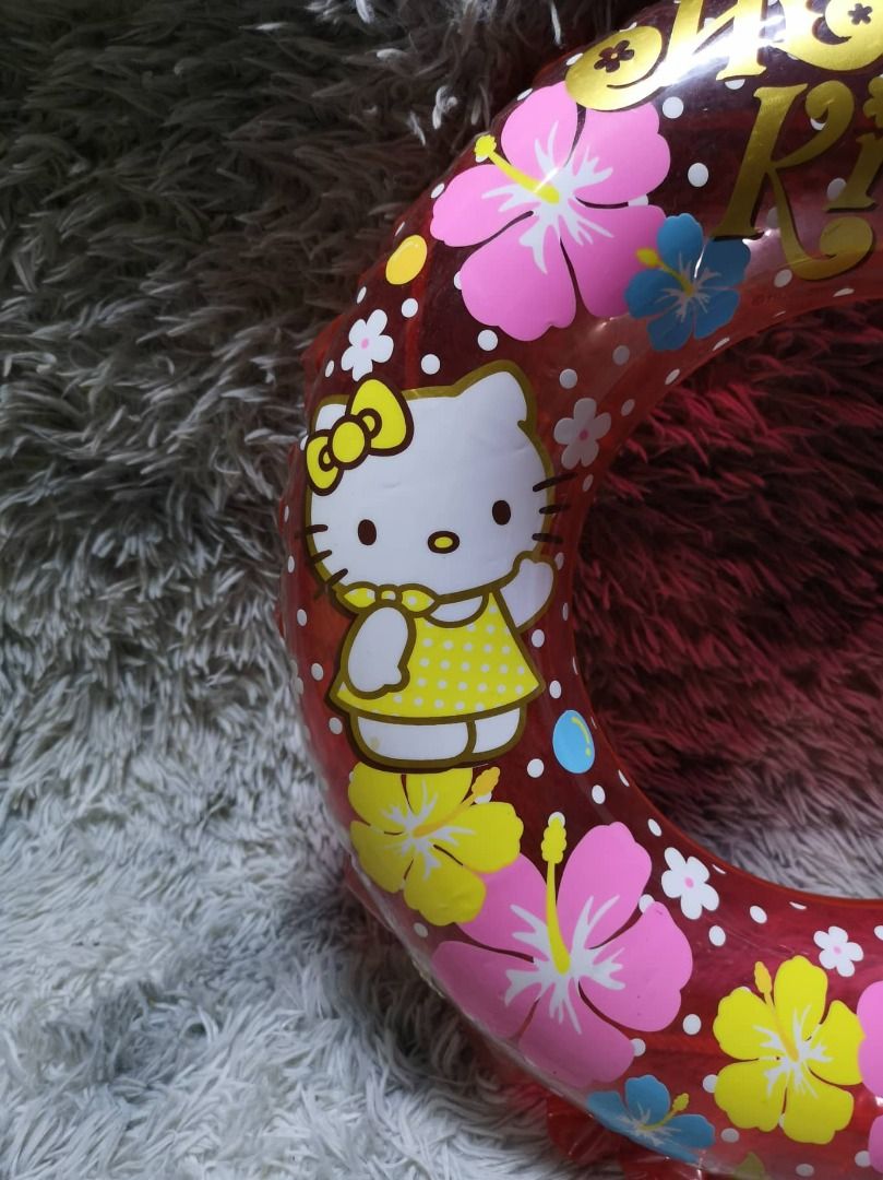 Hello Kitty Floral Kids Rong Pool Floater, Babies & Kids, Bathing ...