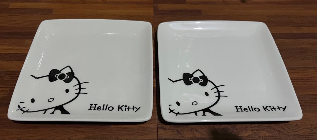 Hello Kitty Square Saucer Plate Ceramic, Furniture & Home Living ...