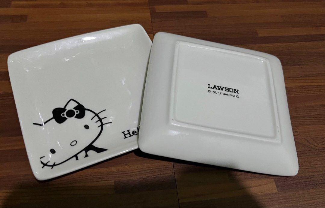 Hello Kitty Square Saucer Plate Ceramic, Furniture & Home Living ...