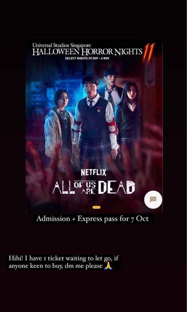 HHN Halloween Horror Night 2023 Admission and Express Ticket, Tickets ...