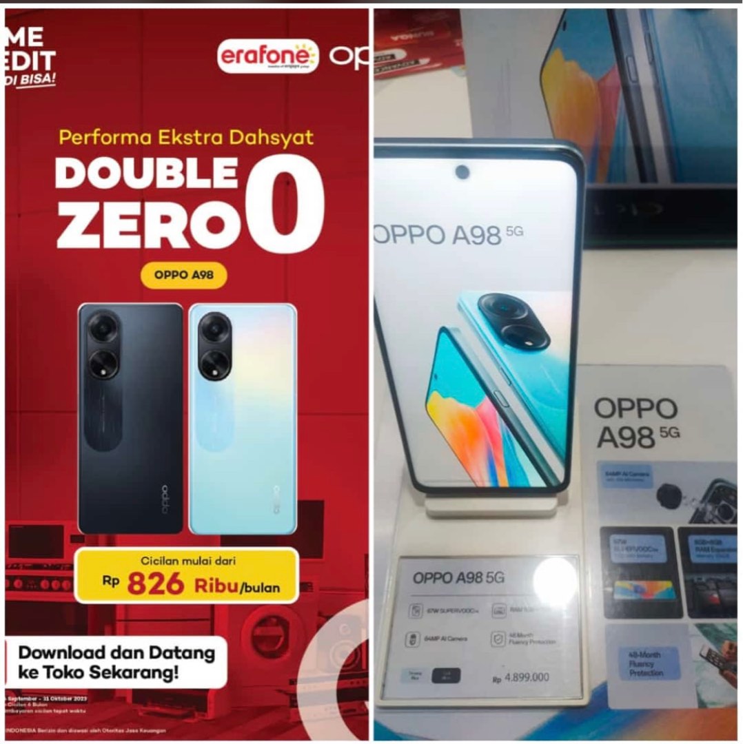 HP Oppo A98 5G Bisa Cicilan Tanpa Cc BUNGA BISA 0%, Telepon Seluler & Tablet, Ponsel Android ...