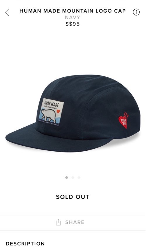 Human Made Mountain Logo Cap, Men's Fashion, Watches & Accessories ...