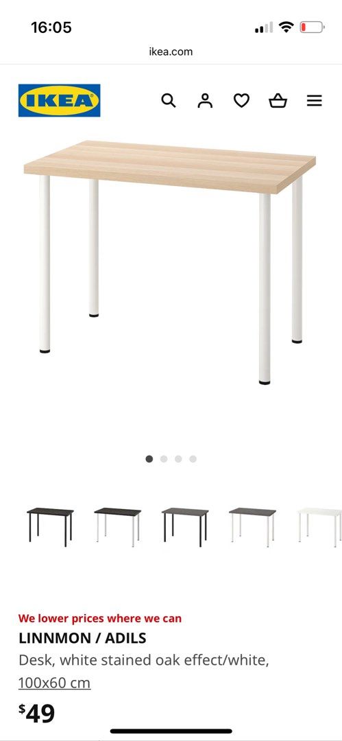 IKEA ADILS, Furniture & Home Living, Furniture, Tables & Sets on Carousell