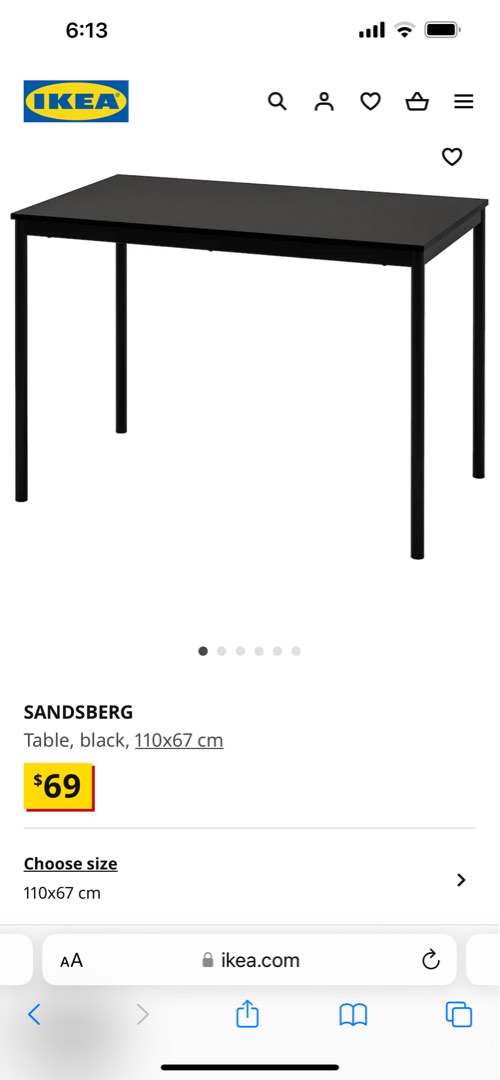 IKEA Sandsberg Table (For Dinning or Study), Furniture & Home Living ...