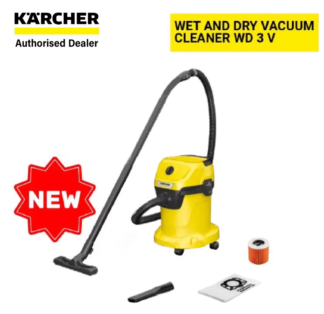 (Improved Version) Karcher Wet and Dry Vacuum Cleaner WD 3 V-17/4/20 ...