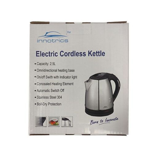 Innotrics CK-1802BA Cordless Kettle 2.5L WITH 1 YEAR WARRANTY, TV & Home Appliances, Kitchen ...