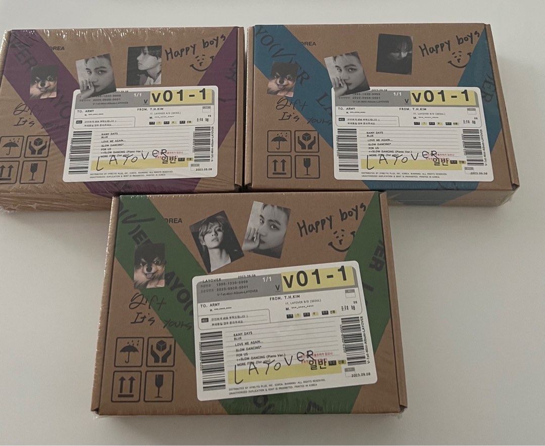 instock layover album bts V taehyung - purple, blue, green version ver ...