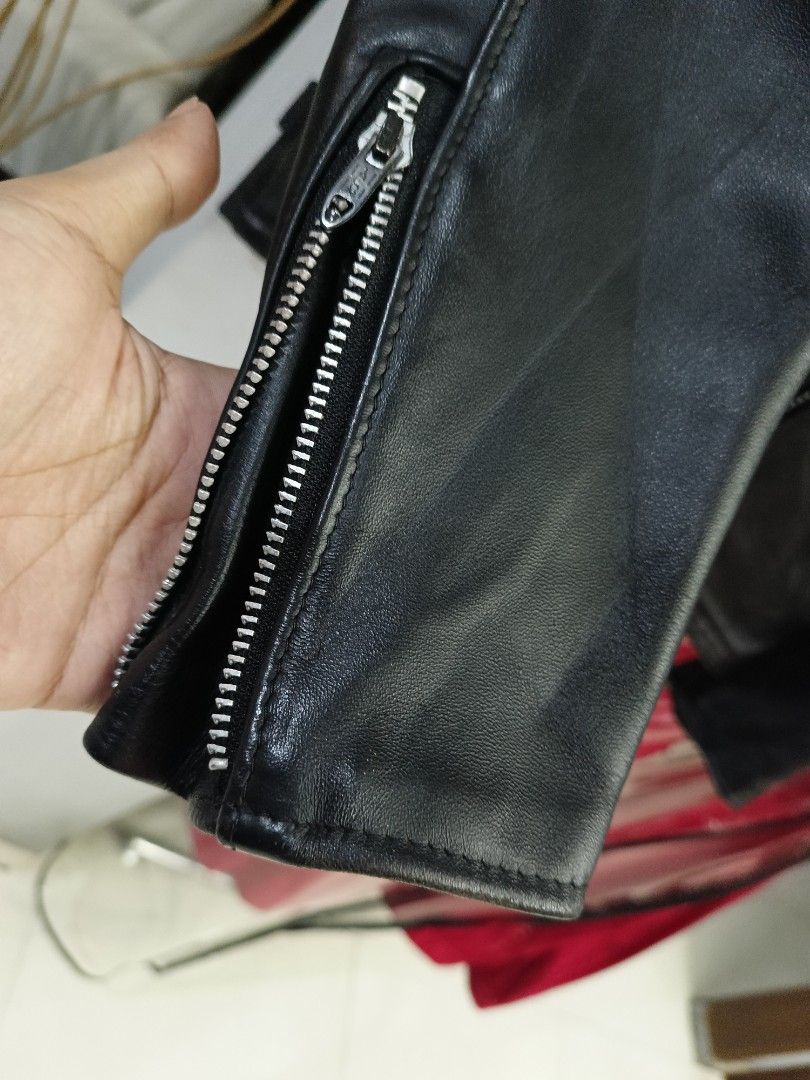 Jaket kulit SCHOTT 671 easy rider (size M fit L), Fesyen Pria, Pakaian ...