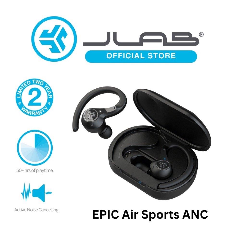 JLab Epic Air Sport ANC True Wireless Earbuds, Audio, Earphones on ...