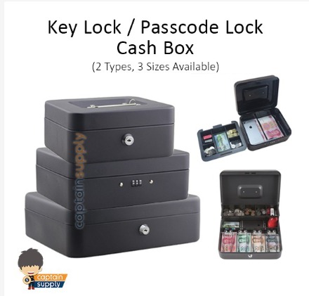 Key Lock / Passcode Lock Cash Cashier Box FC2971, Furniture & Home ...