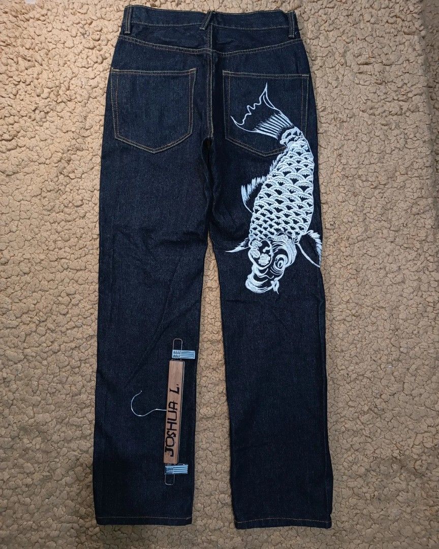 Koi fish denim jeans size 30, Men's Fashion, Bottoms, Jeans on Carousell