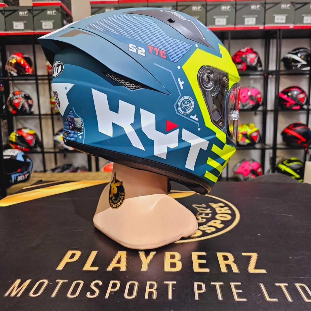KYT TT-COURSE FUSELAGE MATT YELLOW HELMET, Motorcycles, Motorcycle ...