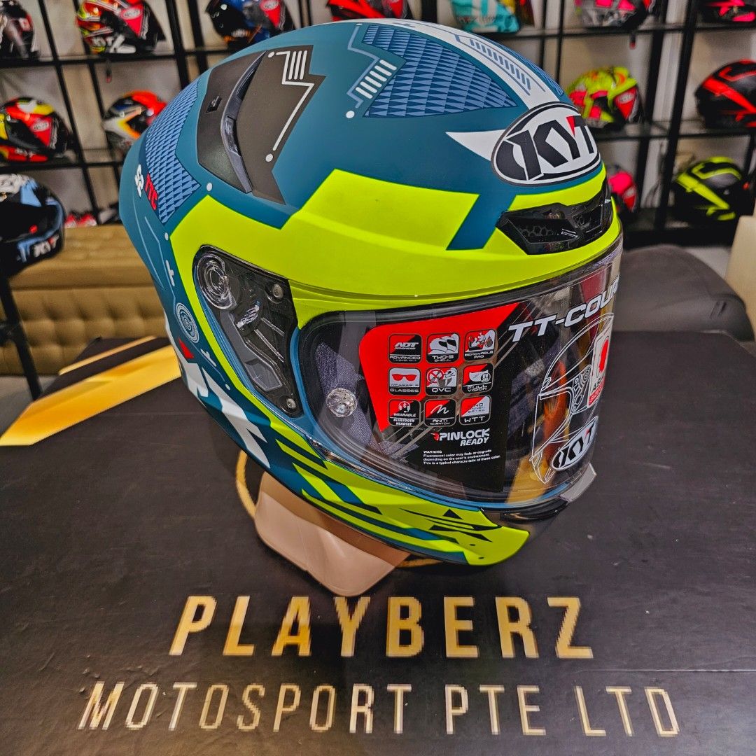 KYT TT-COURSE FUSELAGE MATT YELLOW HELMET, Motorcycles, Motorcycle ...