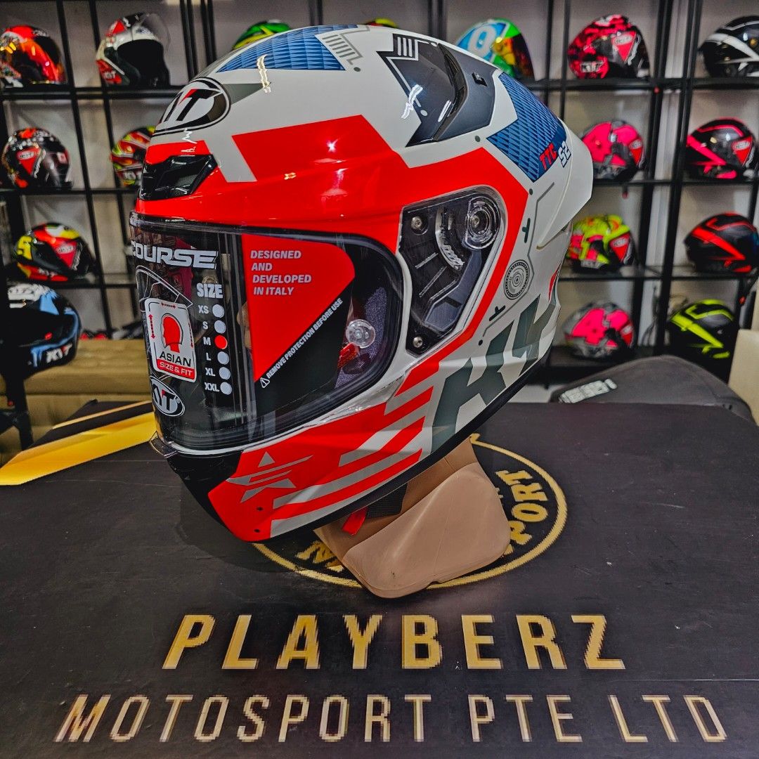 KYT TT-COURSE FUSELAGE RED HELMET, Motorcycles, Motorcycle Accessories ...