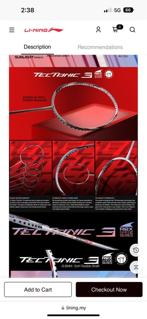 Li Ning R series Tectonic Badminton Racket, Sports Equipment, Sports ...
