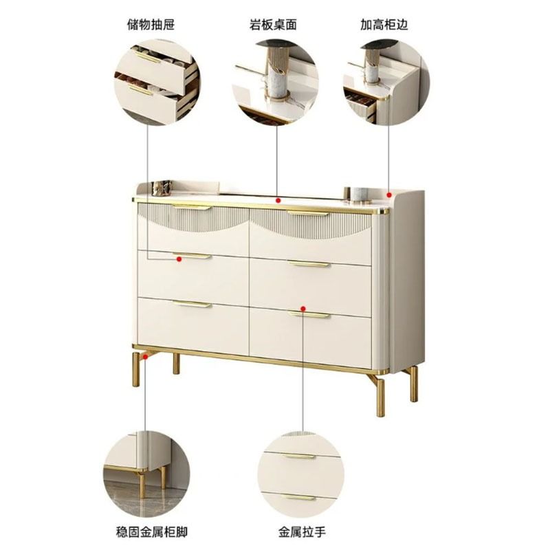 Light luxury drawer cabinet bedroom modern simple storage cabinet ...