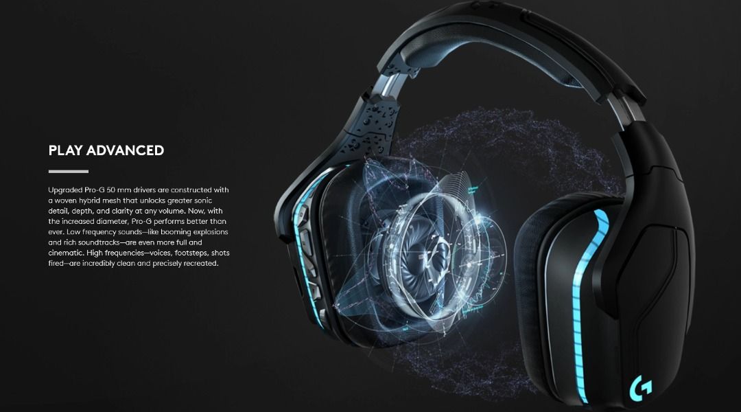Logitech G933S Wireless Gaming RGB Headset, 7.1 Surround Sound, DTS ...