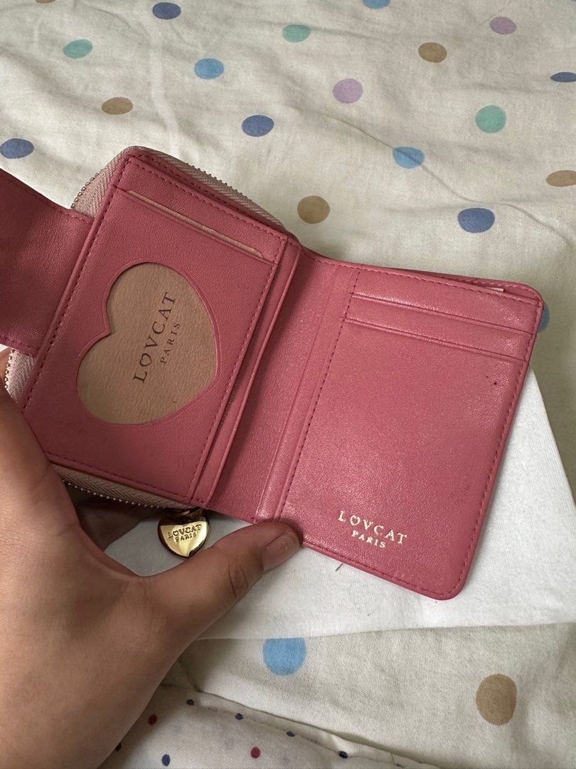 Lovcat Small Wallet (Pink and Light Brown), Women's Fashion, Bags ...