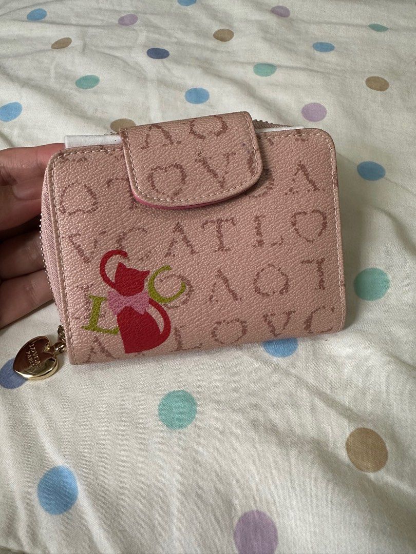 Lovcat Small Wallet (Pink and Light Brown), Women's Fashion, Bags ...