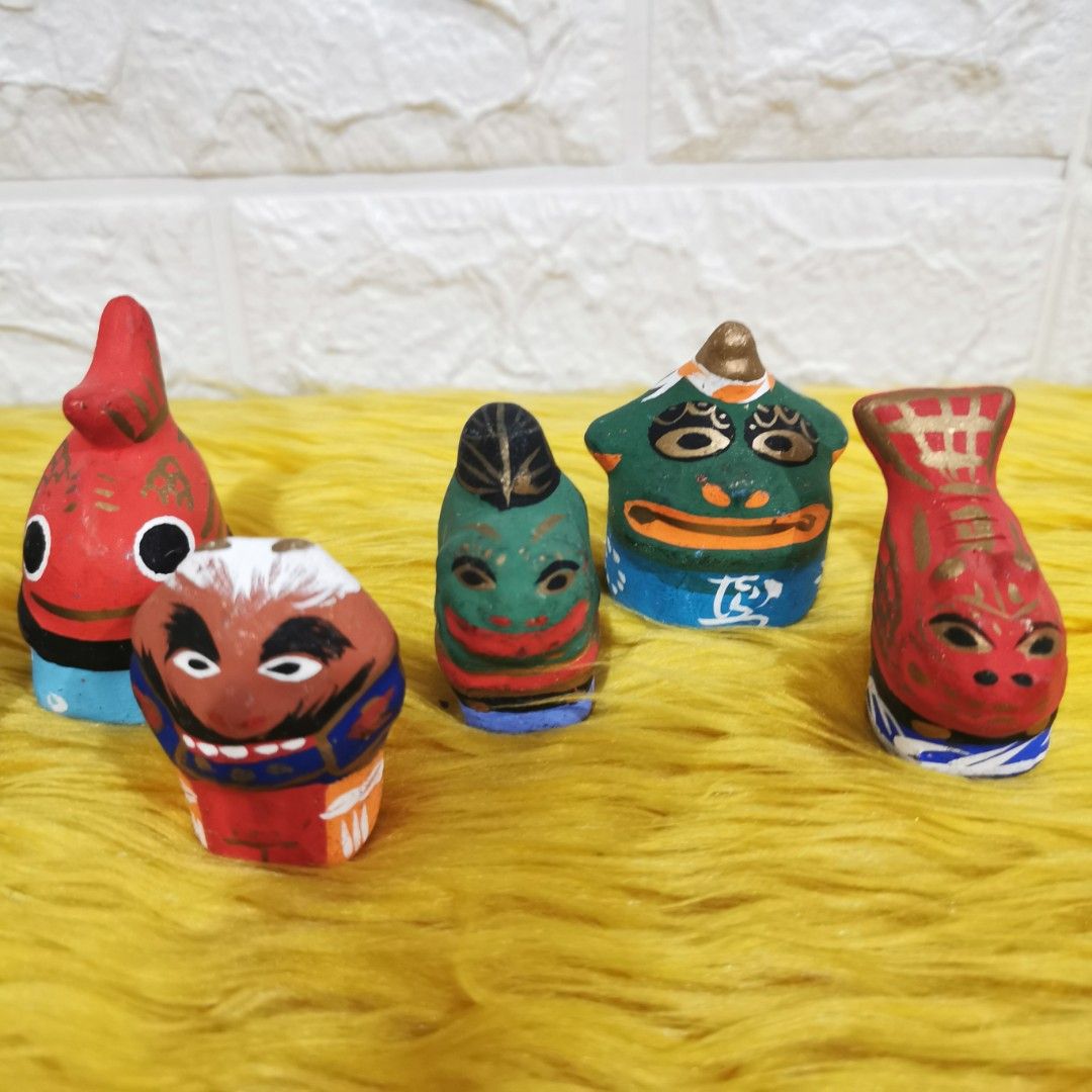 Lucky Japan Karatsu Kunchi Hikiyama, 9 Noguchi Zenko clay dolls ...