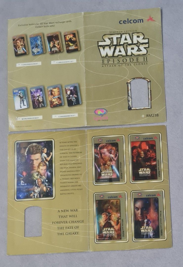 Malaysia 2004 Celcom Exclusive Lenticular 3D "Star Wars Episode II ...