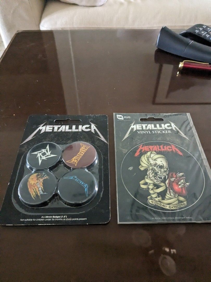 Metallica pins and sticker, Hobbies & Toys, Memorabilia & Collectibles ...
