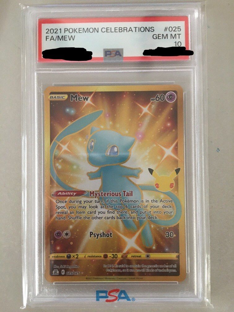 Mew ex gold mew 25th anniversary celebration Pokemon 151 gold star mew ...