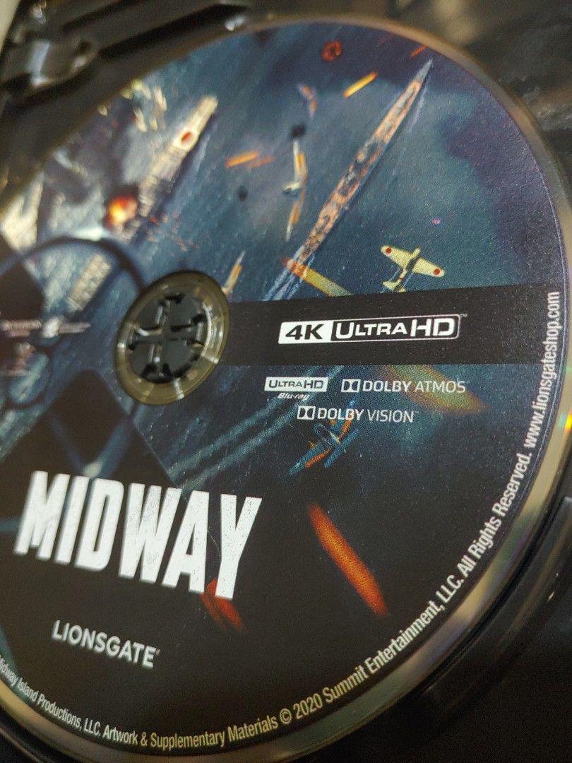 Midway 4K Ultra HD + Bluray Movie Disc (Original, Region Free & A ...