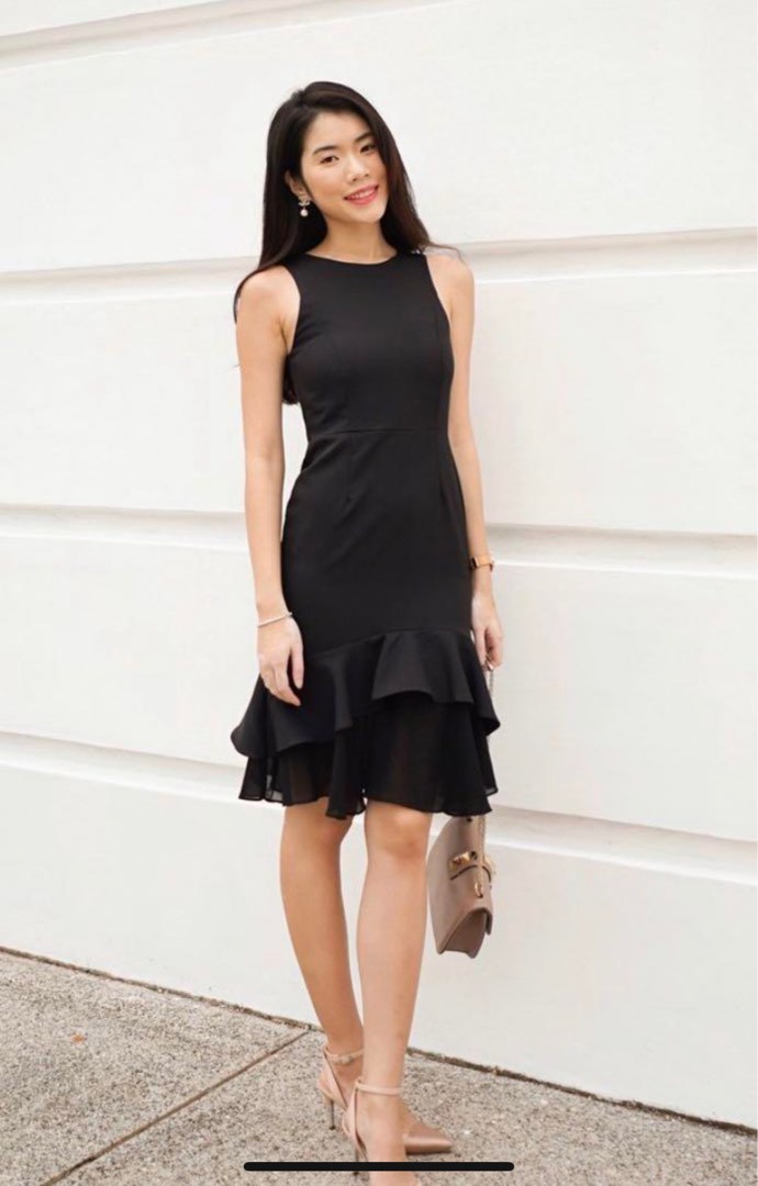 Mikayla Katie Mermaid Dress in Black, Women's Fashion, Dresses & Sets ...
