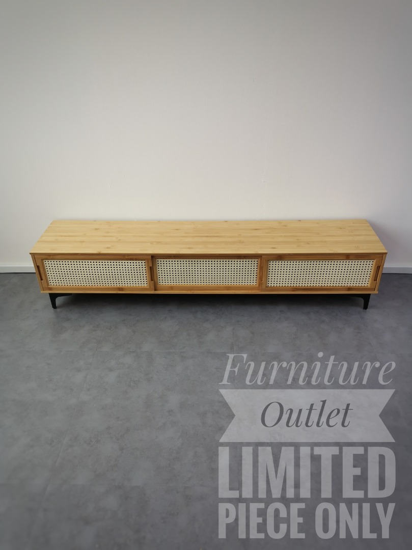 Minimalist Solid Bamboo TV-Console, Furniture & Home Living, Furniture ...