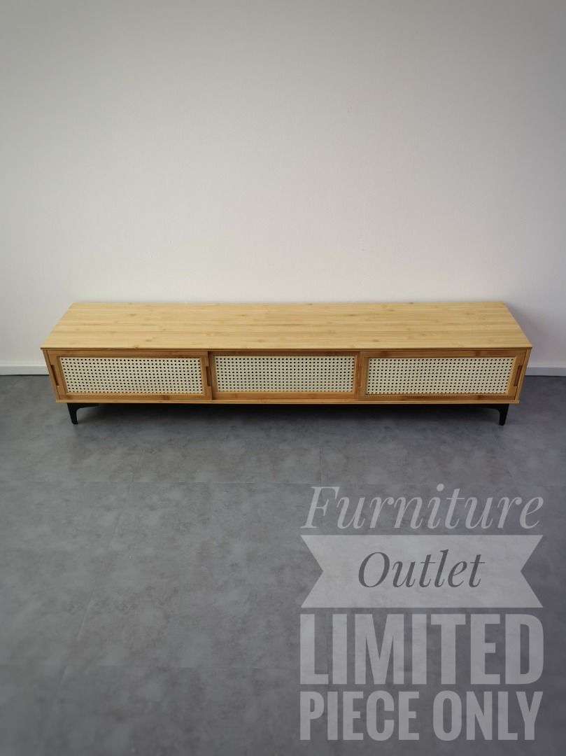 Minimalist Solid Bamboo TV-Console, Furniture & Home Living, Furniture ...