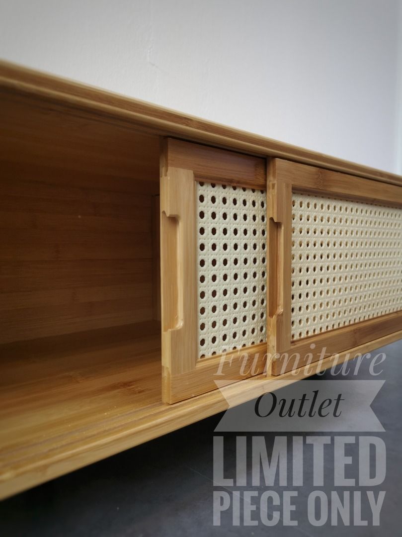 Minimalist Solid Bamboo TV-Console, Furniture & Home Living, Furniture ...