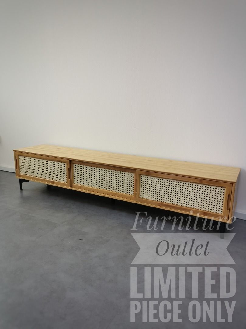 Minimalist Solid Bamboo TV-Console, Furniture & Home Living, Furniture ...