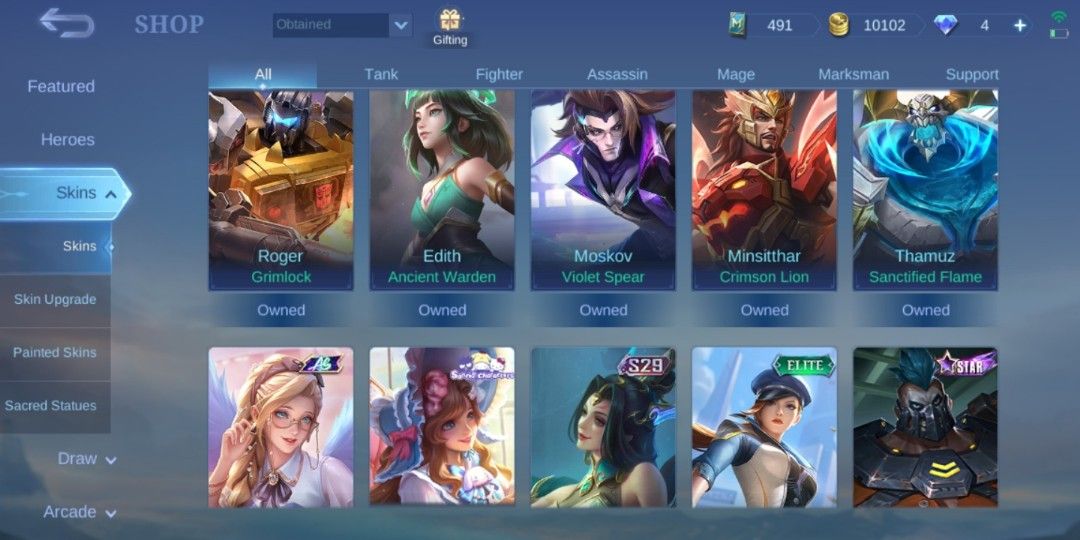 mlbb acct with dawning stars lance, Video Gaming, Video Games, Others ...