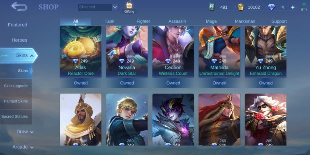 mlbb acct with dawning stars lance, Video Gaming, Video Games, Others ...