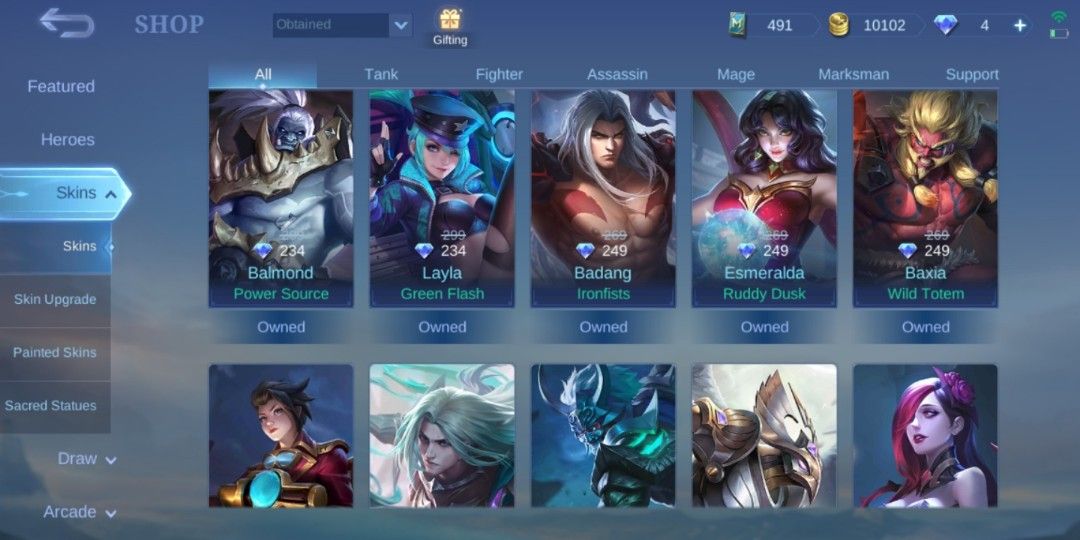mlbb acct with dawning stars lance, Video Gaming, Video Games, Others ...