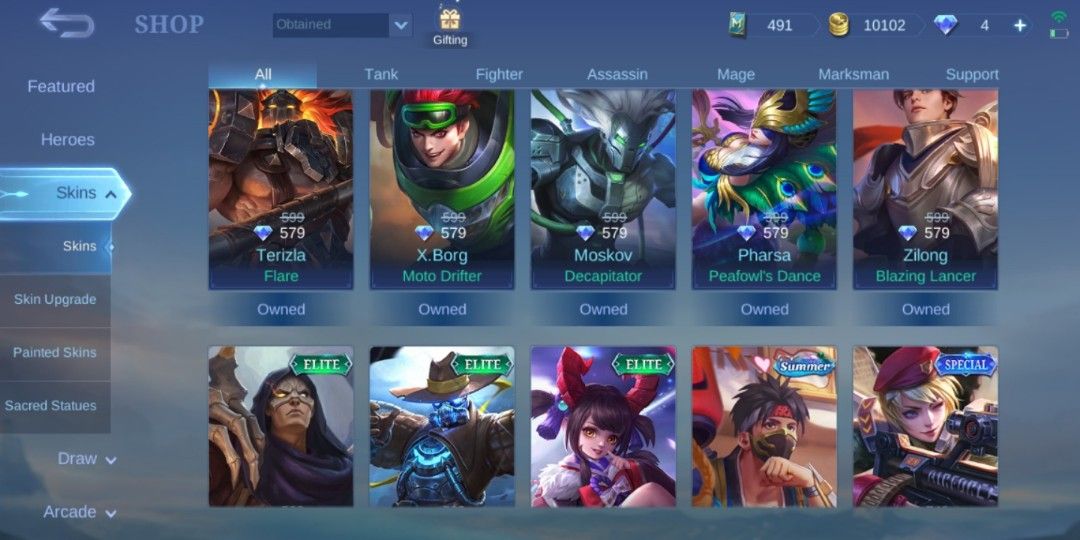 mlbb acct with dawning stars lance, Video Gaming, Video Games, Others ...