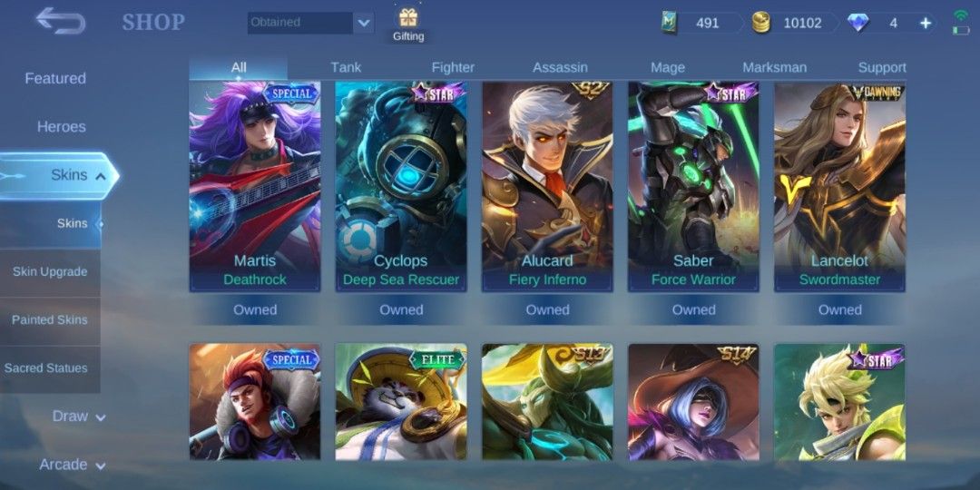 mlbb acct with dawning stars lance, Video Gaming, Video Games, Others ...