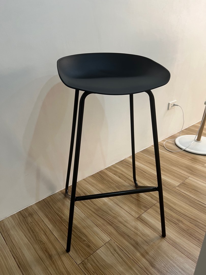 Modern Black Bar Stool, Furniture & Home Living, Furniture, Chairs on ...