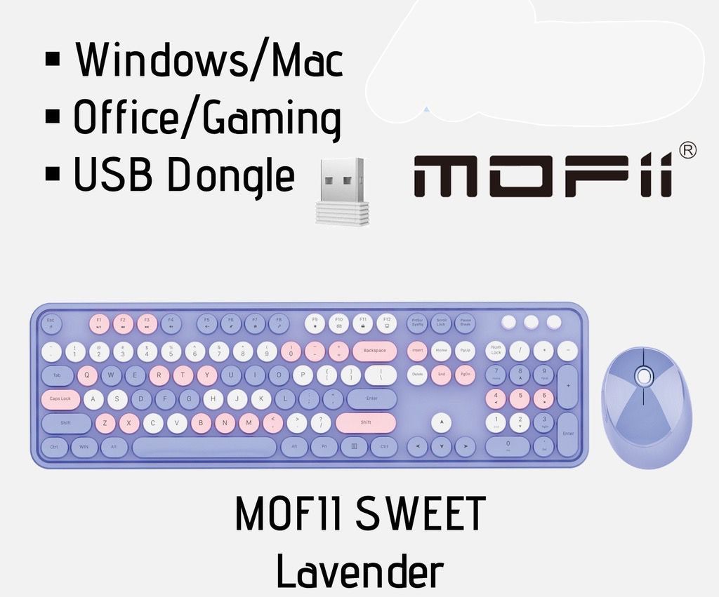 MOFII wireless keyboard and mouse set, Computers & Tech, Parts ...