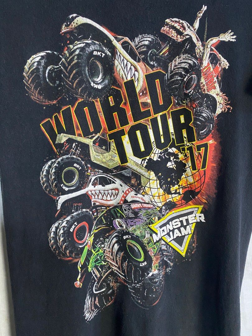 MONSTER JAM WORLD TOUR 17 T-SHIRT, Men's Fashion, Tops & Sets, Tshirts ...