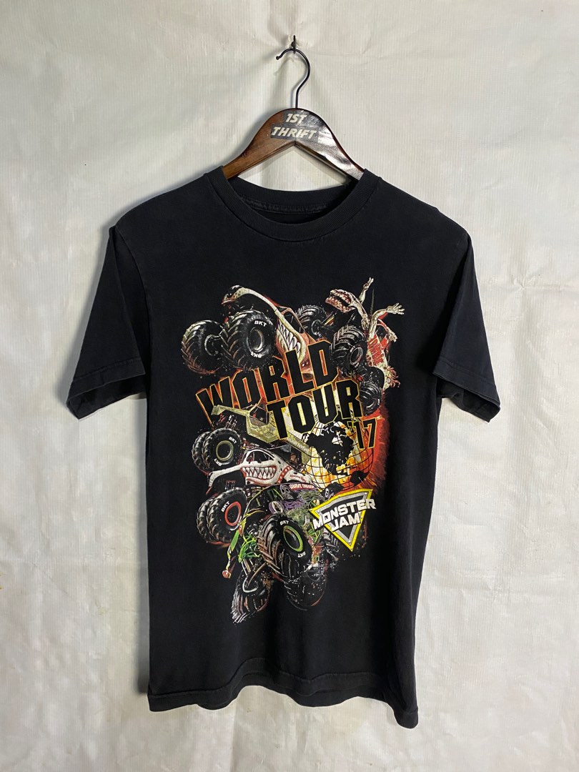 MONSTER JAM WORLD TOUR 17 T-SHIRT, Men's Fashion, Tops & Sets, Tshirts & Polo Shirts on Carousell